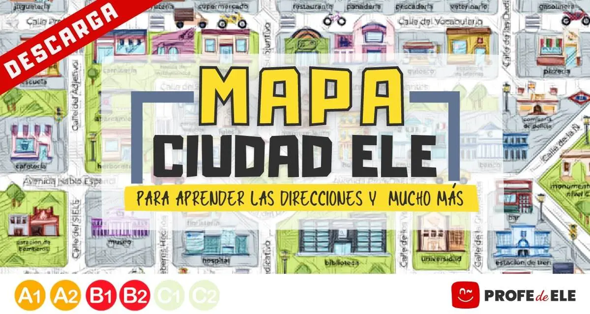 Mapa Ciudad ELE para aprender las direcciones y profesiones - ProfedeELE