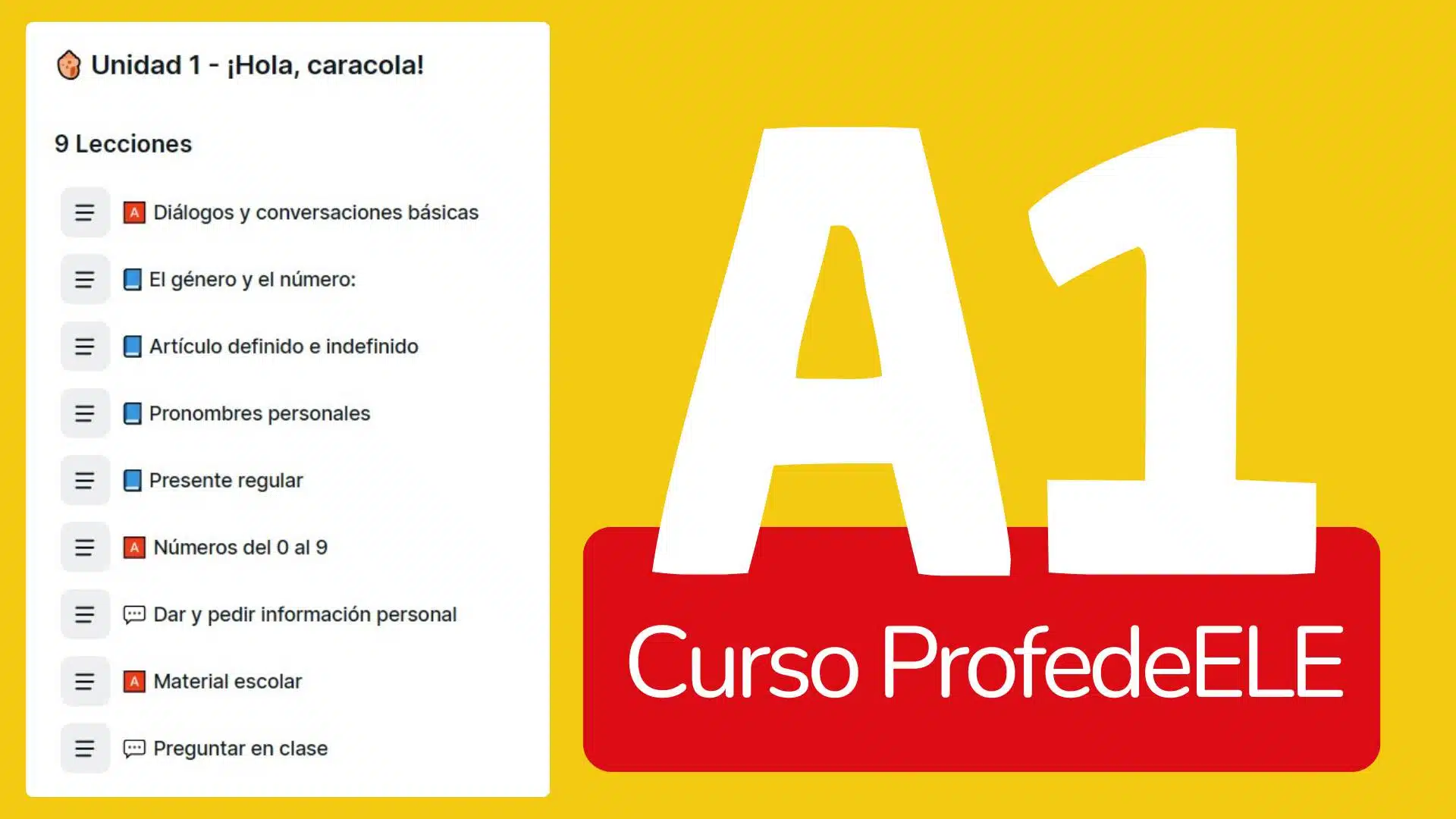 Enseña español Nivel A1 a tus alumnos de ELE | ProfedeELE